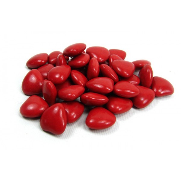 MINI COEURS CHOCO,, ROUGE 70% CACAO, KG PECOU - ALLOBONBONS.COM