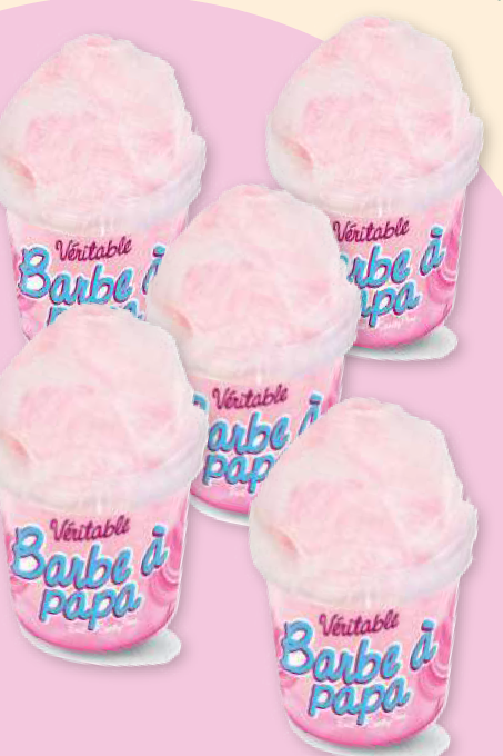 Barbe à Papa, 5 pots de 60gr FIZZY - ALLOBONBONS.COM