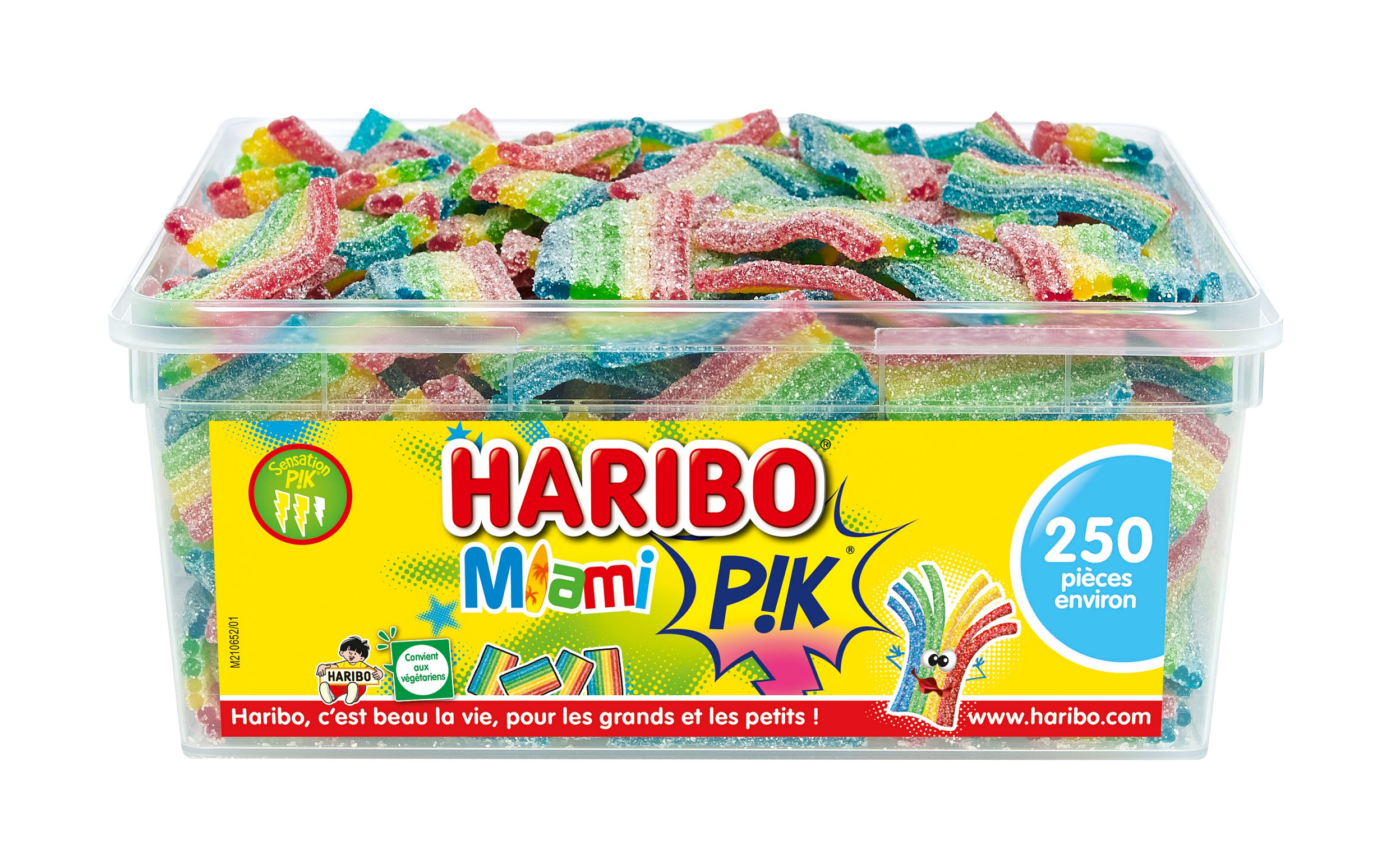 Bac de 250 pièces de Miami Pik Haribo - ALLOBONBONS.COM