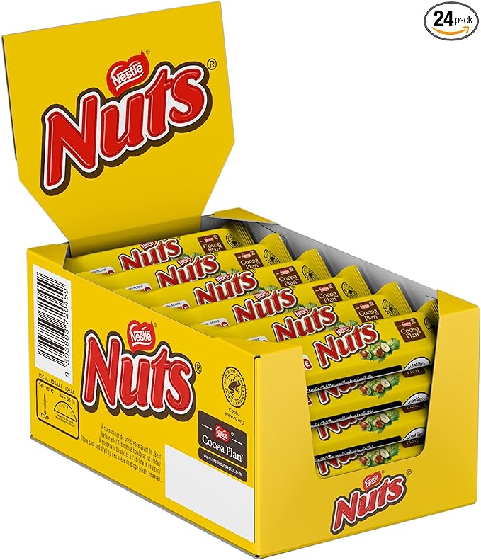 Boite de 24 barres de Nuts - ALLOBONBONS.COM