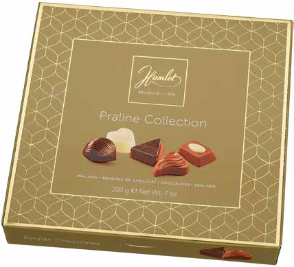 Boite collection de chocolats pralinés, 200g Hamlet - ALLOBONBONS.COM
